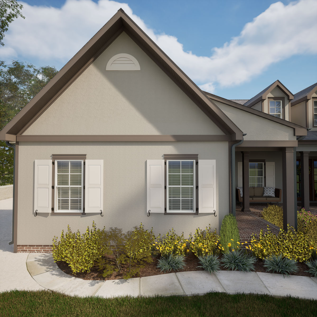 Exterior Home Vent Ekena Millwork Round PVC Gable Vent - 30x30 Inch ...