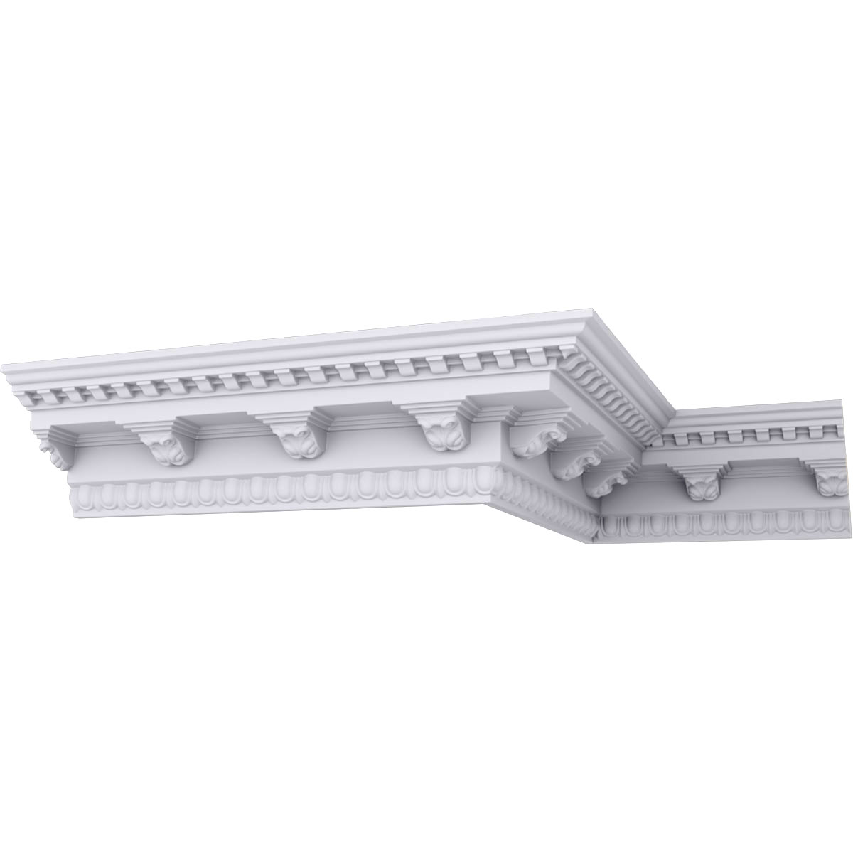Endurathane Rosetta Crown Moulding, 9"H x 9"P x 12 1/2"F x 94 1/2"L ...