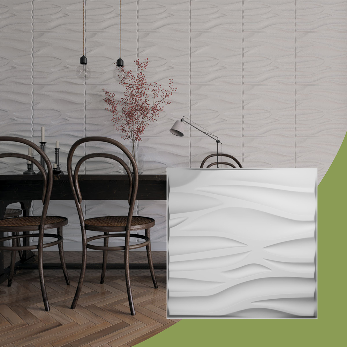 Ekena Millwork WPSR Serina EnduraWall Decorative 3D Wall Panel