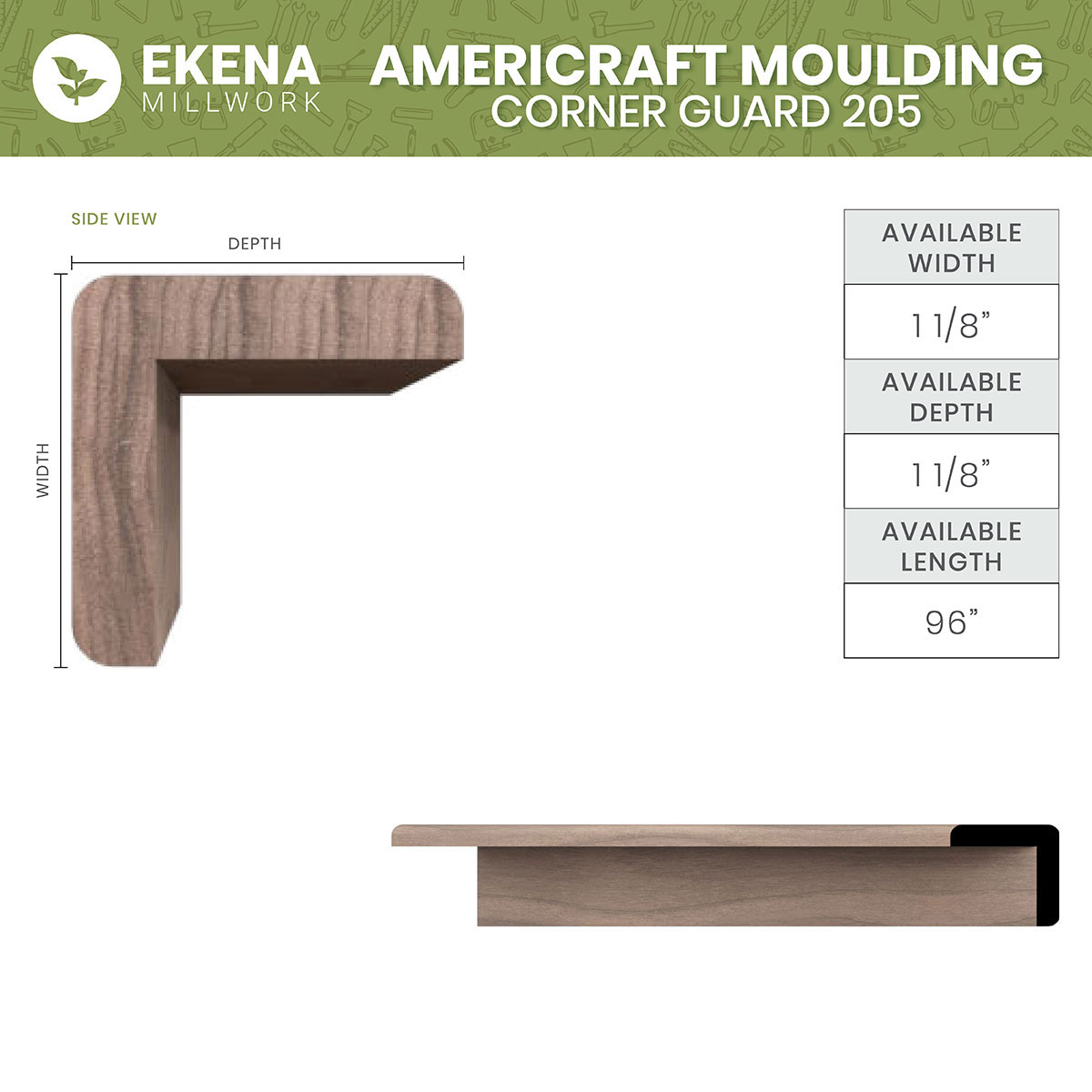 Wood Corner Guard Molding