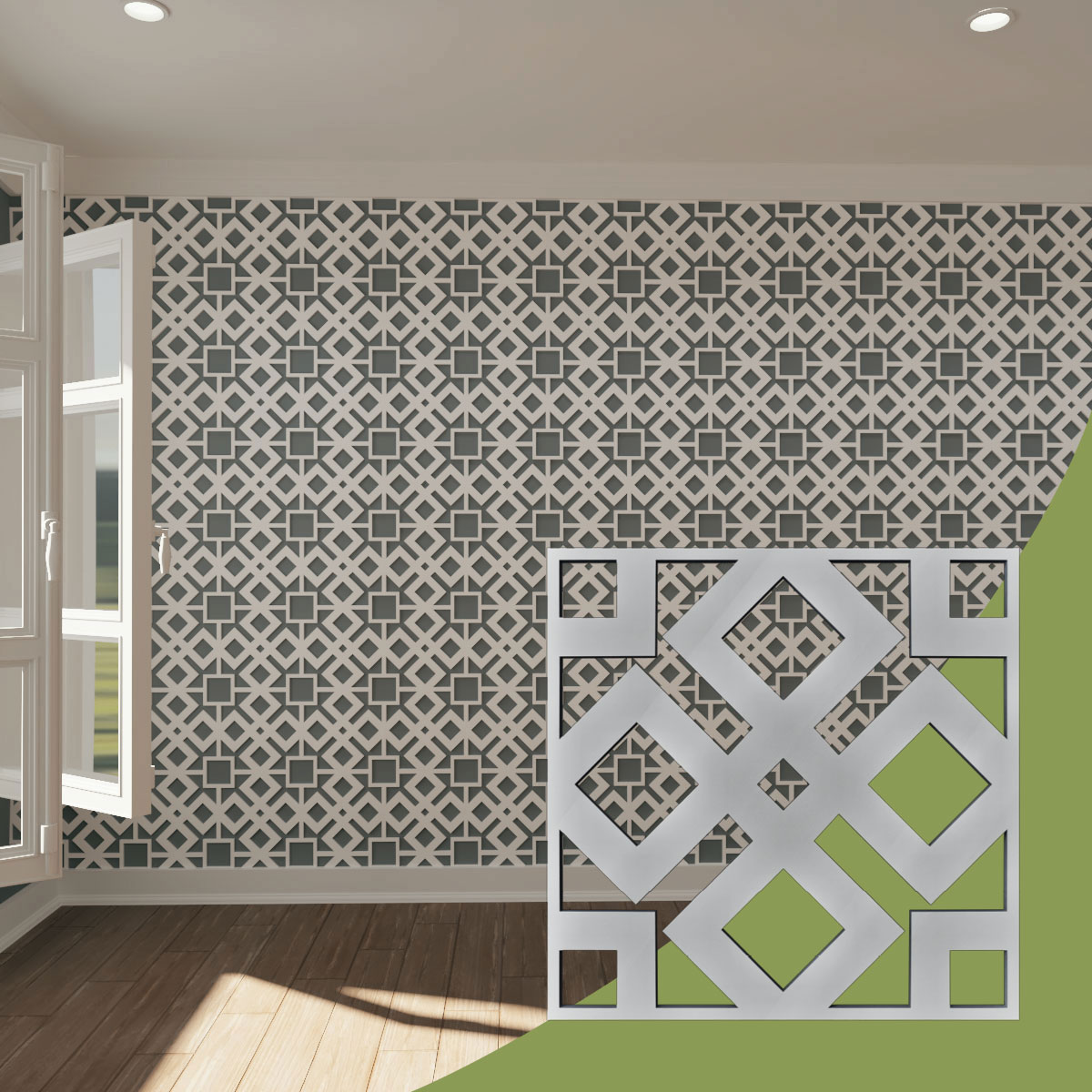 Blendon Decorative Fretwork Acrylic Wall Panels - Ekena Millwork