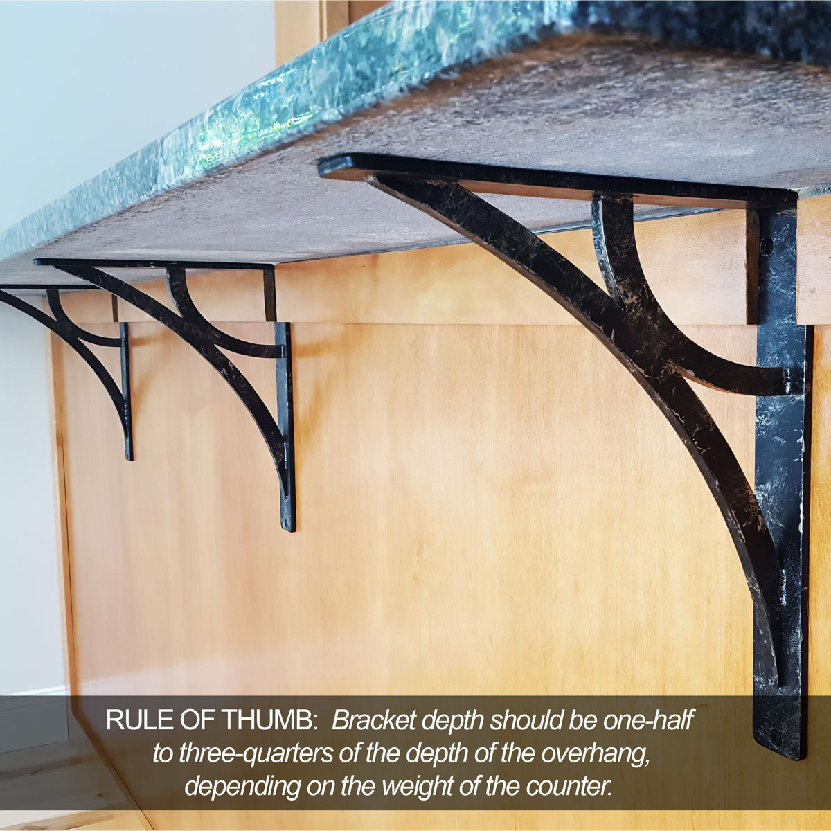 Wrought Iron Support Brackets 12" Decorative Shelf Brackets | Hacienda